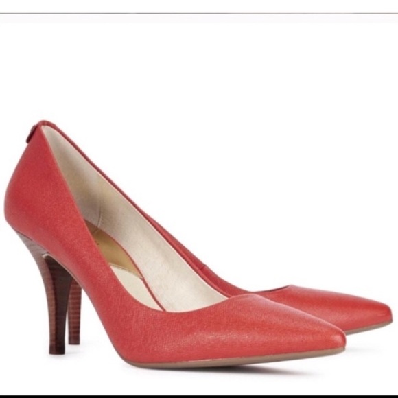 MICHAEL Michael Kors | Shoes | Michael Kors Mk Red Saffiano Stacked ...